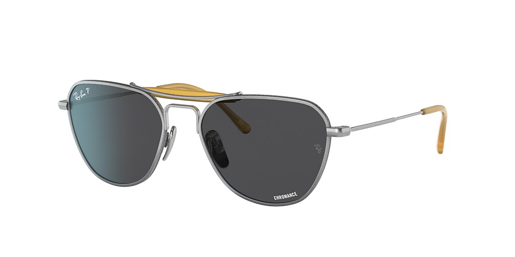 Ray-Ban RB8064 Titanium 53 Polarized Dark Grey Classic & Silver ...
