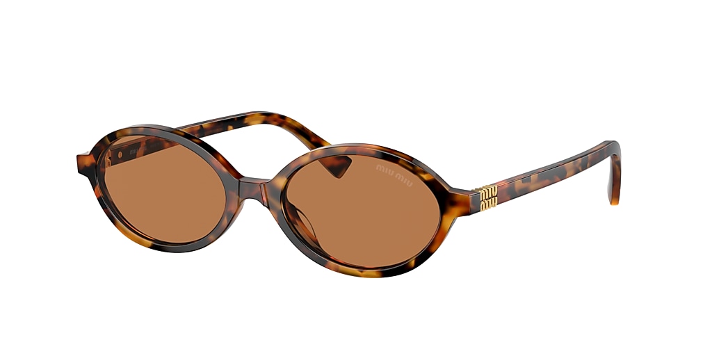 Miu Miu MU 04ZS 50 Brown & Light Havana Sunglasses | Sunglass Hut USA