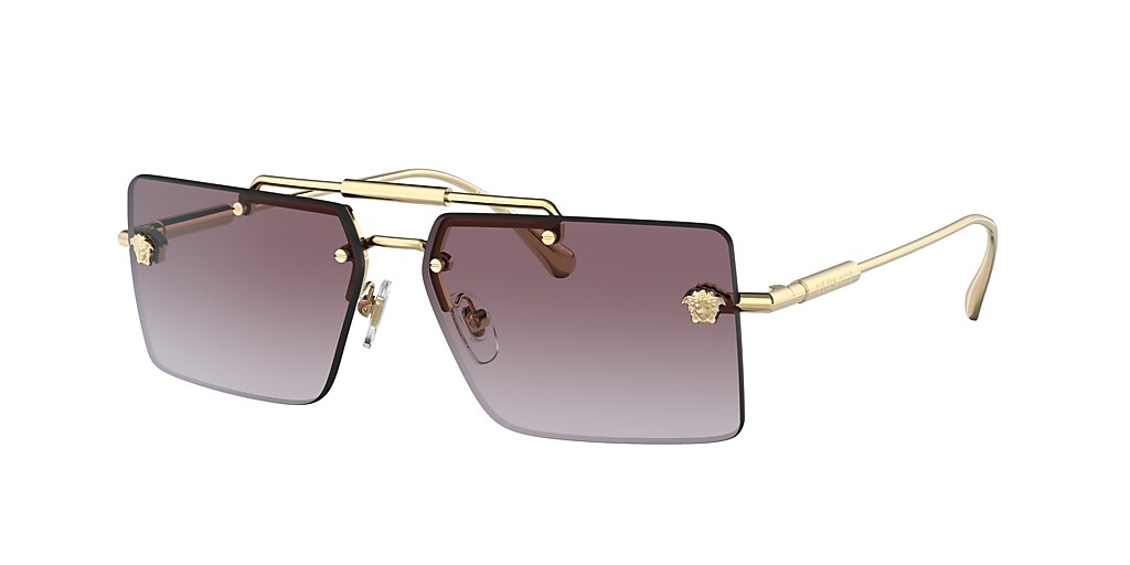 Versace VE2245 60 Violet Gradient & Gold Sunglasses | Sunglass Hut USA