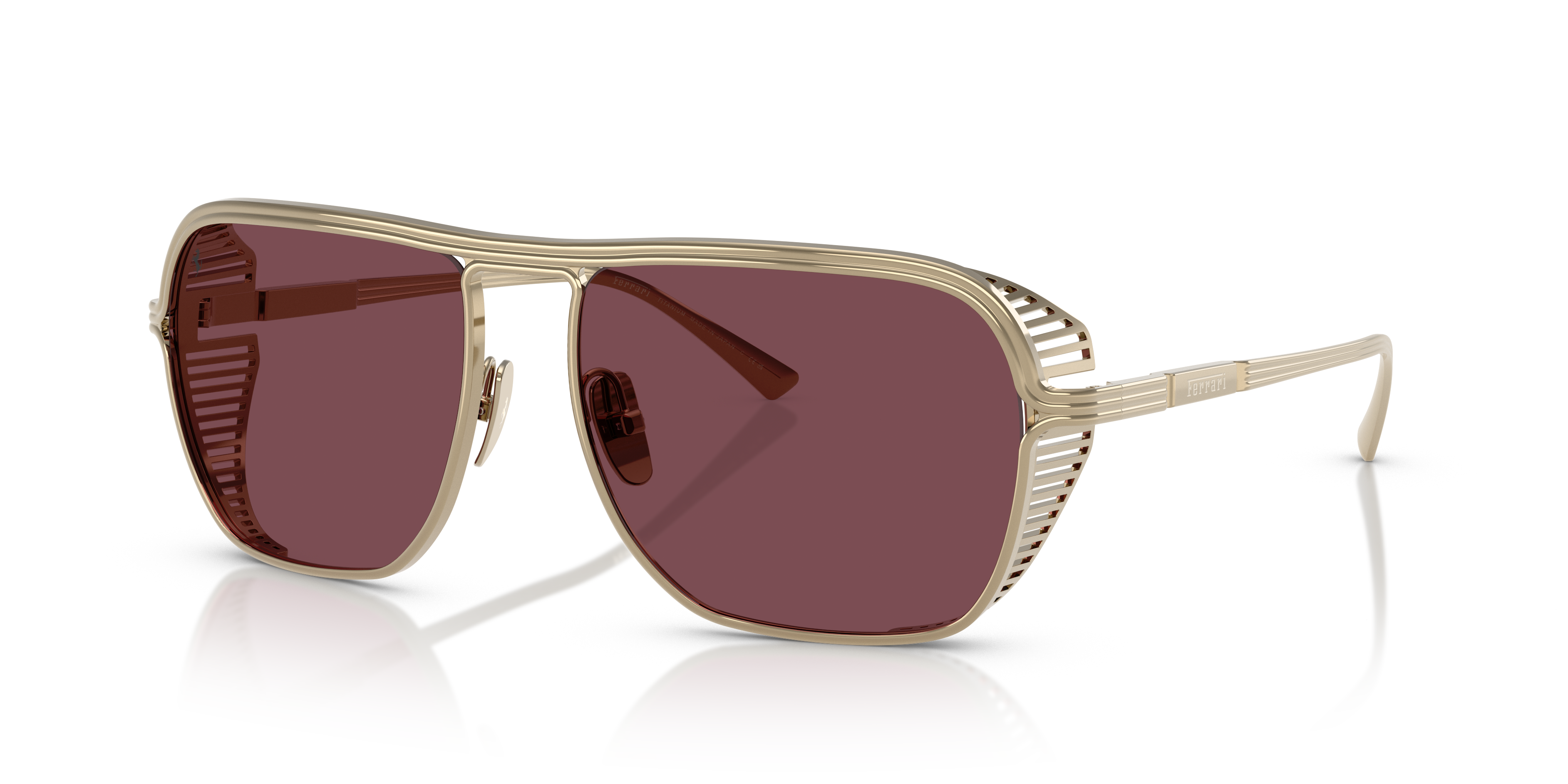 Ferrari FH1014T XL (59 - 16) with Red lenses and Gold frame | Sunglass Hut®