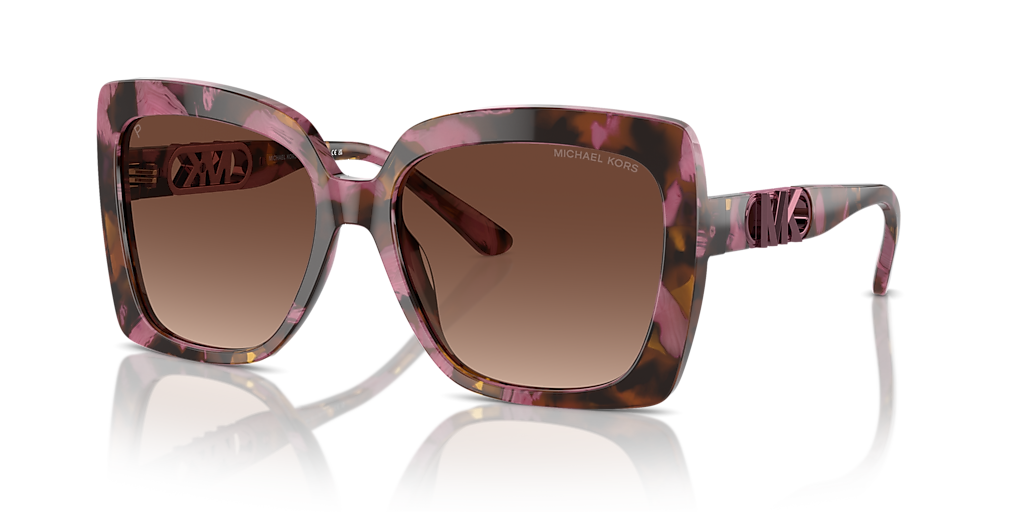 MICHAEL KORS MK2213 Nice Plum Graphic Tortoise Woman Sunglasses Brown Gradient Polarized Lens