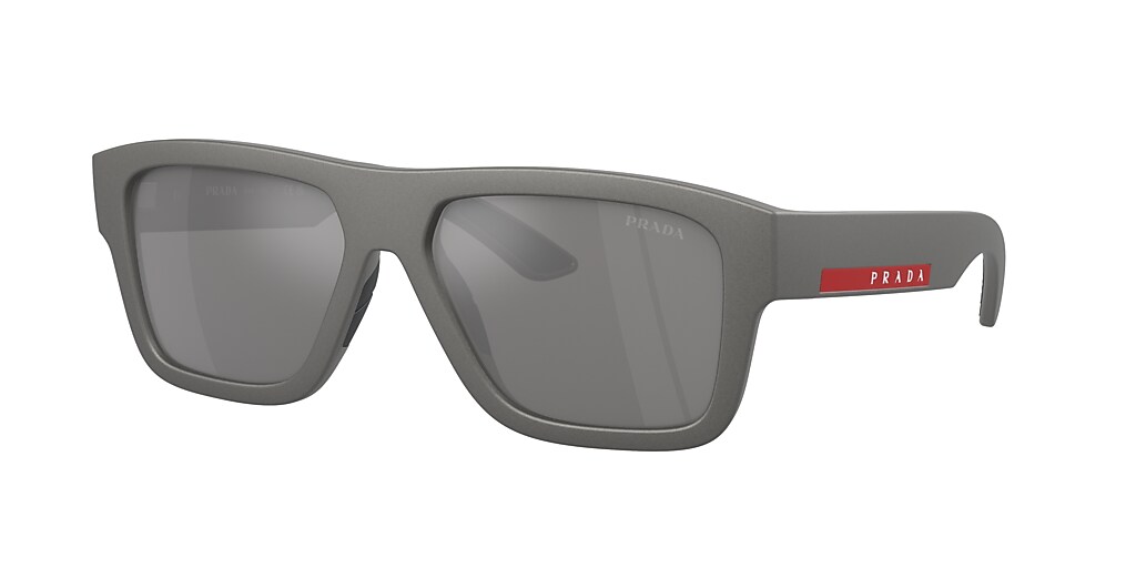 Prada Linea Rossa PS 04ZS 56 Grey Mirror Silver & Grey Metal Sunglasses ...