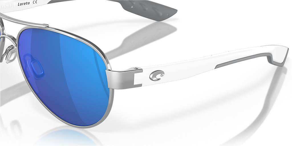 Costa 6S4006 Loreto M 56 14 Polarized with Blue lenses and Silver frame Sunglass Hut