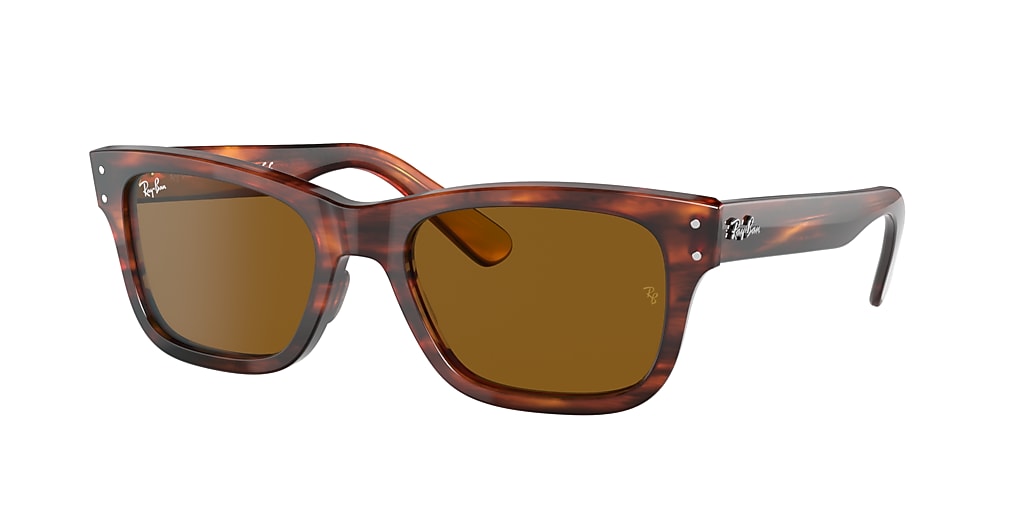 Ray-Ban RB2283 Burbank 52 B-15 Brown & Striped Havana Sunglasses ...