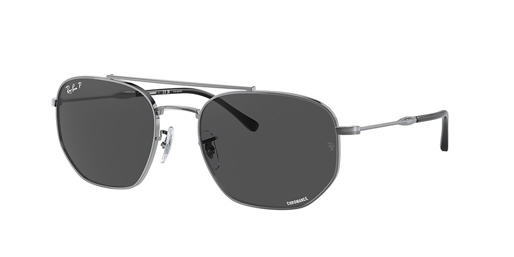 Ray-Ban RB3707 57 Grey & Gunmetal Polarized Sunglasses | Sunglass Hut USA