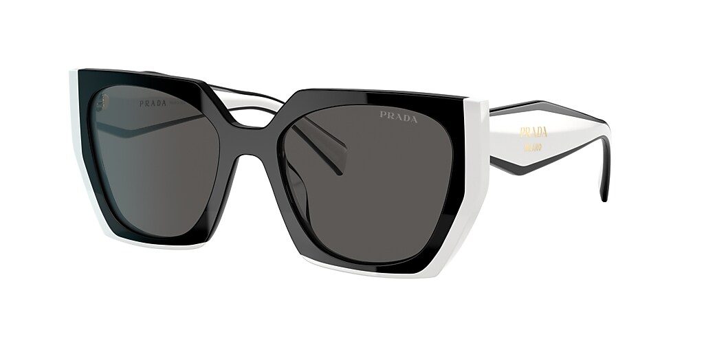 Prada PR 15WS 54 Dark Grey & Black/Talc Sunglasses | Sunglass Hut Australia