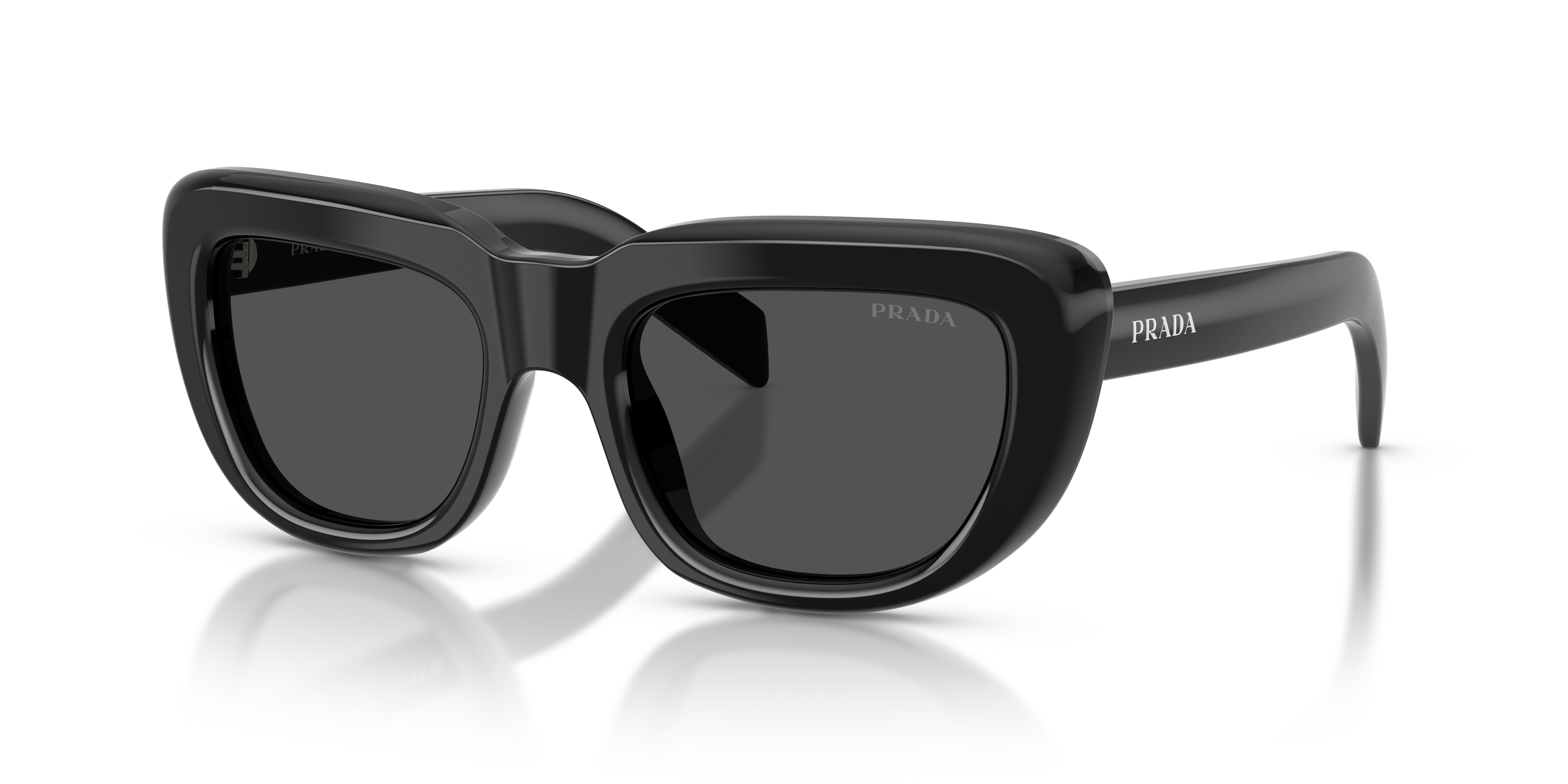 Prada PR D07S S (53 - 20) with Grey lenses and Black frame | Sunglass Hut®