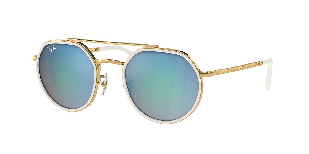 Ray-Ban RB3765 53 Blue & Arista Gold Sunglasses | Sunglass Hut USA