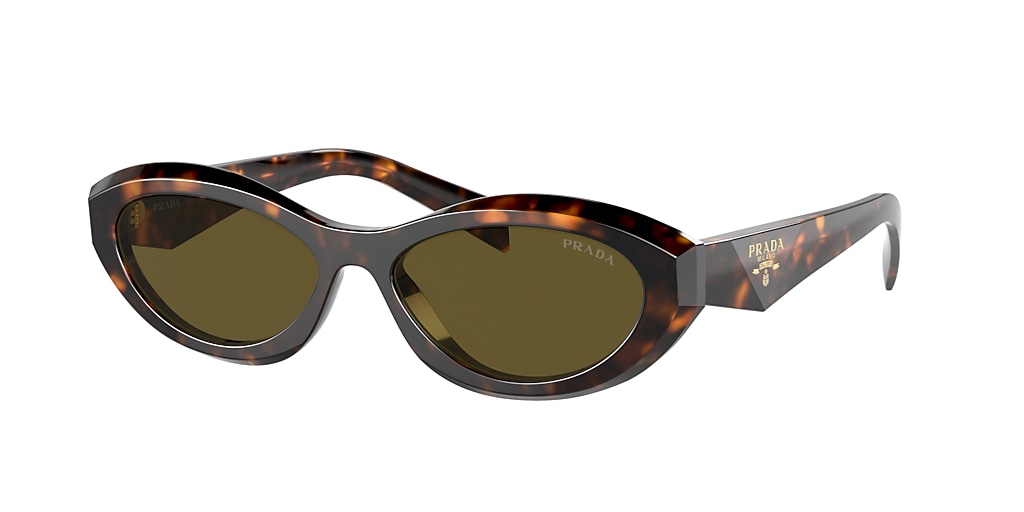 Prada PR 26ZSF 56 Dark Brown & Sage/Honey Tortoise Sunglasses ...
