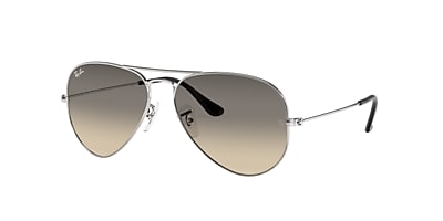 Ray-Ban RB3025 Aviator Gradient 58 Grey Gradient & Silver Sunglasses ...