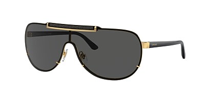 Versace VE2140 01 Dark Grey & Gold Sunglasses | Sunglass Hut USA
