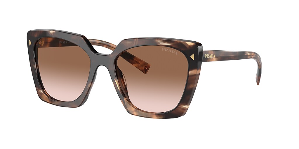 Prada PR 23ZS 54 Brown Gradient & Caramel Tortoise Sunglasses ...