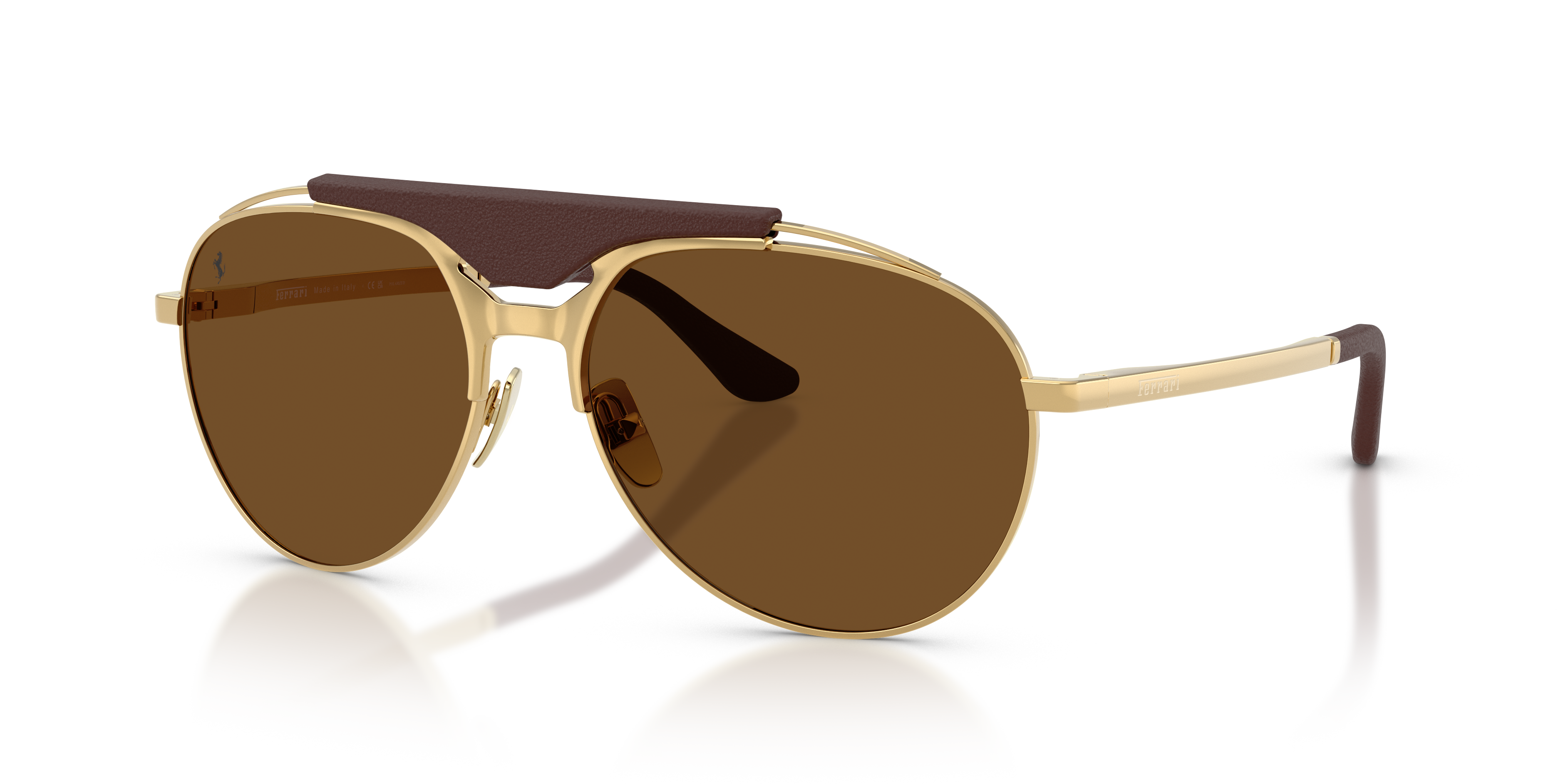 Ferrari FH1020Q XL (59 - 16) avec des Verres Brun et une Monture Or | Sunglass Hut®