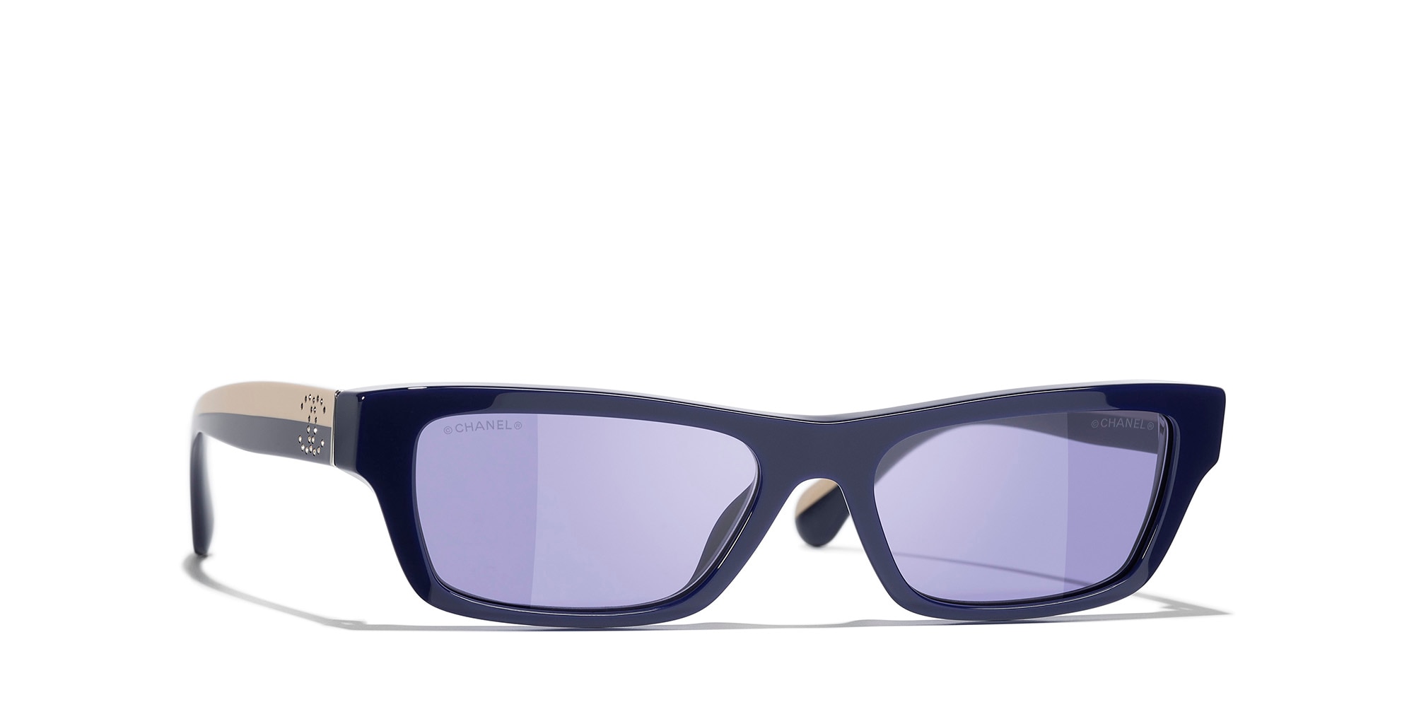 Chanel Rectangle Sunglasses CH5564B CH5564B L (55 - 17) mit Blau ...