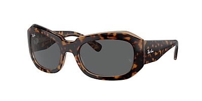Ray-Ban RB2212 Beate 56 Dark Grey & Havana On Transparent Brown ...