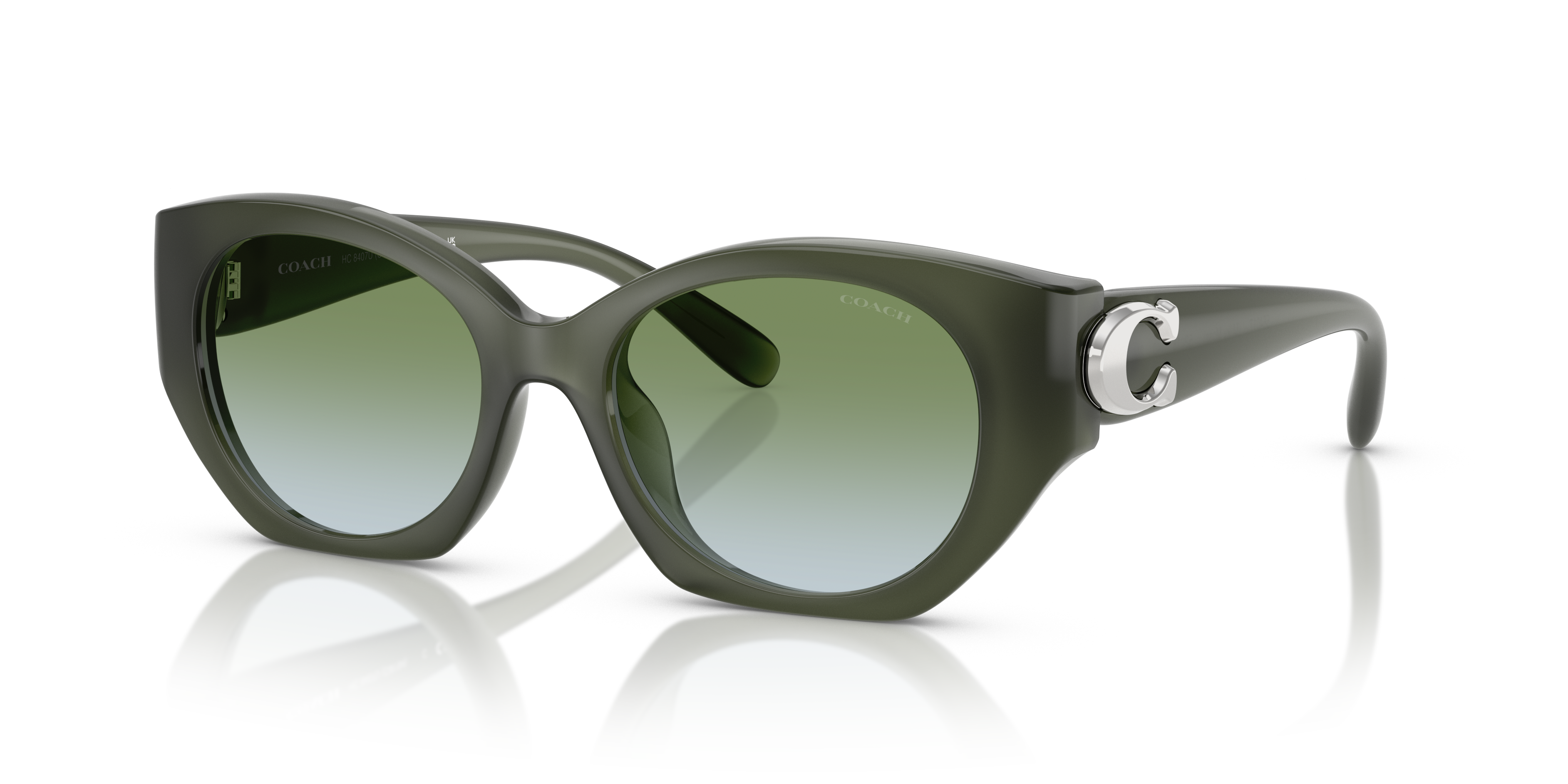 Coach HC8407U CW194 M (52 - 18) with Green lenses and Green frame ...