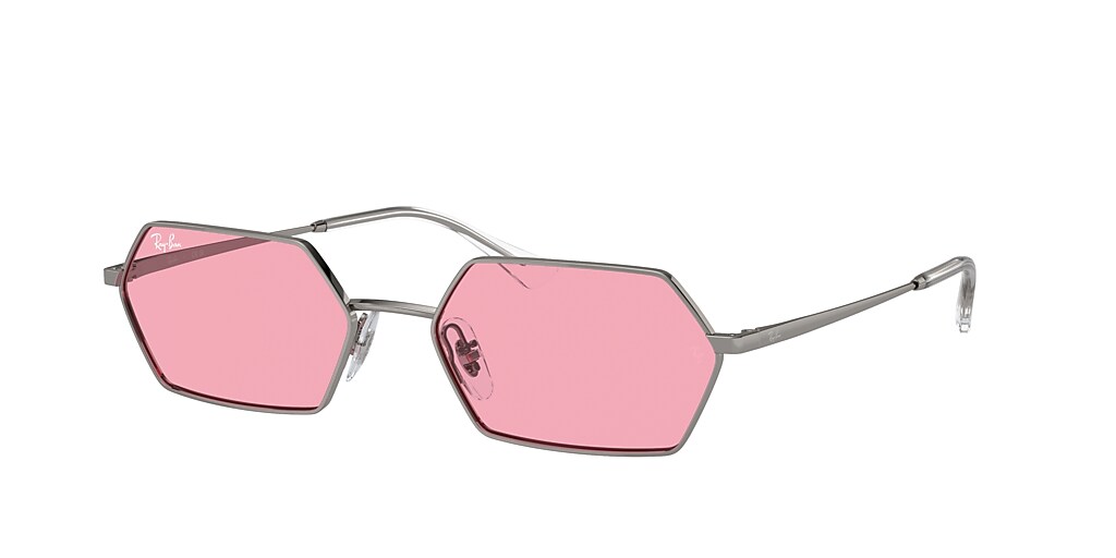 Ray-Ban RB3728 Yevi Bio-Based 58 Pink & Gunmetal Sunglasses | Sunglass ...