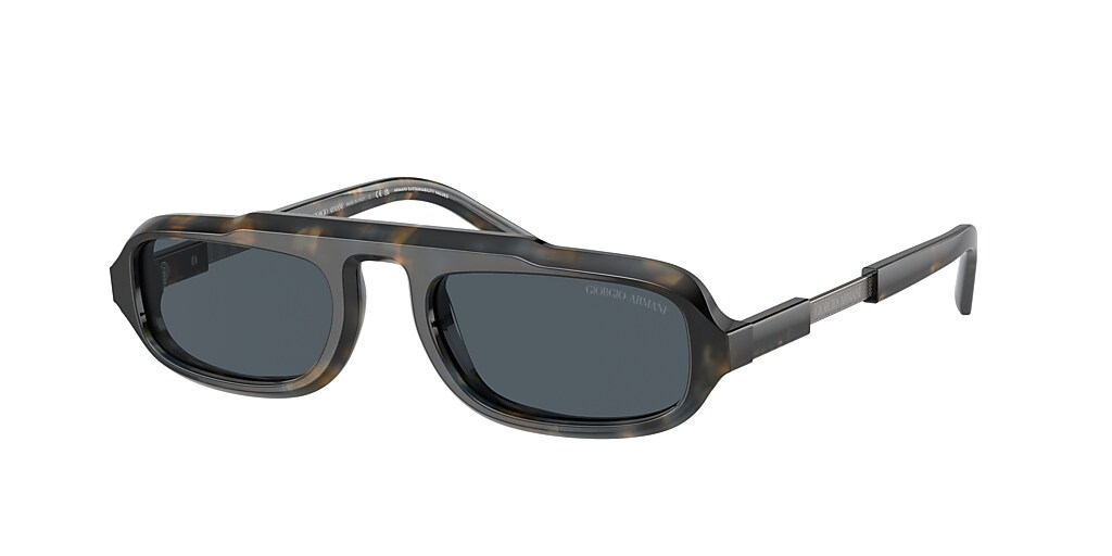 Giorgio Armani AR8203 51 Dark Grey & Blue Havana Sunglasses | Sunglass ...