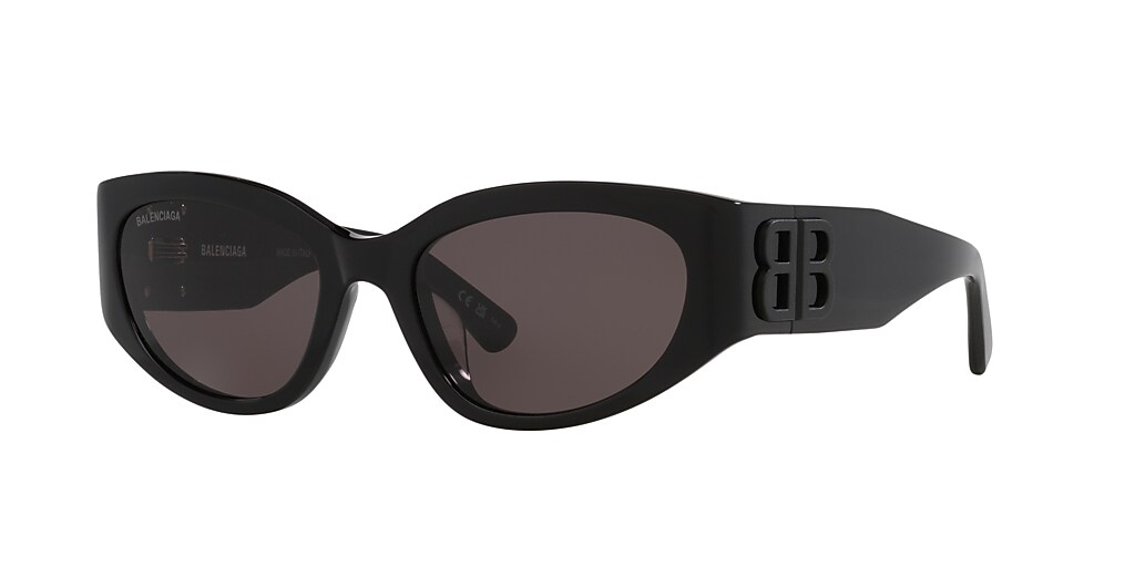 Balenciaga BB0324SK 55 Grey & Black Sunglasses | Sunglass Hut USA