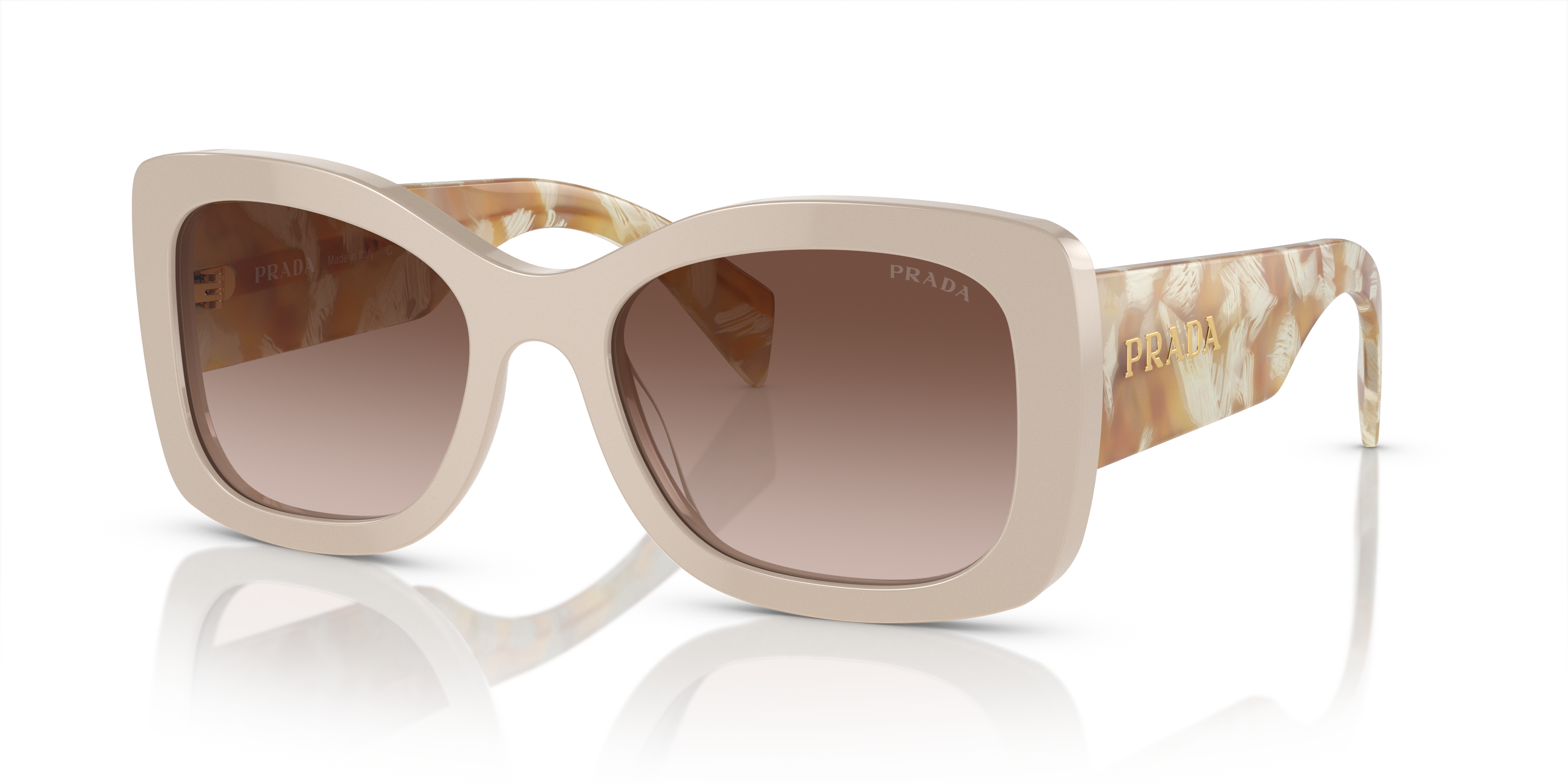 Prada PR A08S M (56 - 20) with Brown lenses and Brown frame | Sunglass Hut®