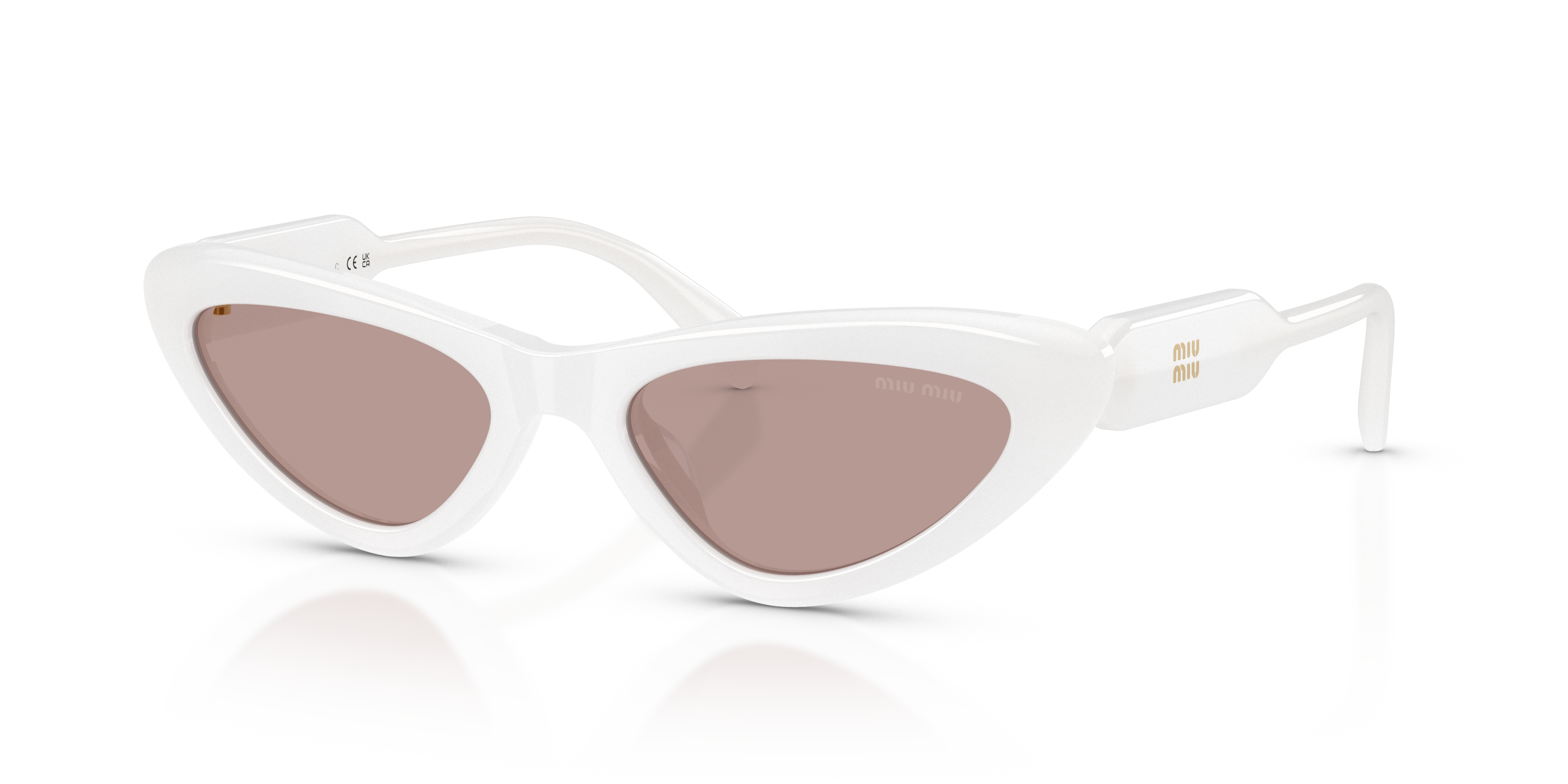 Miu Miu MU B11SU L (55 - 19) con Cristales Violeta y Montura Blanco ...