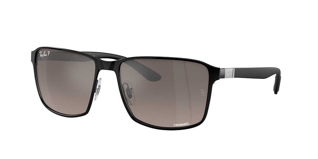Ray-Ban RB3721CH Chromance 59 Grey & Black On Black Polarized ...