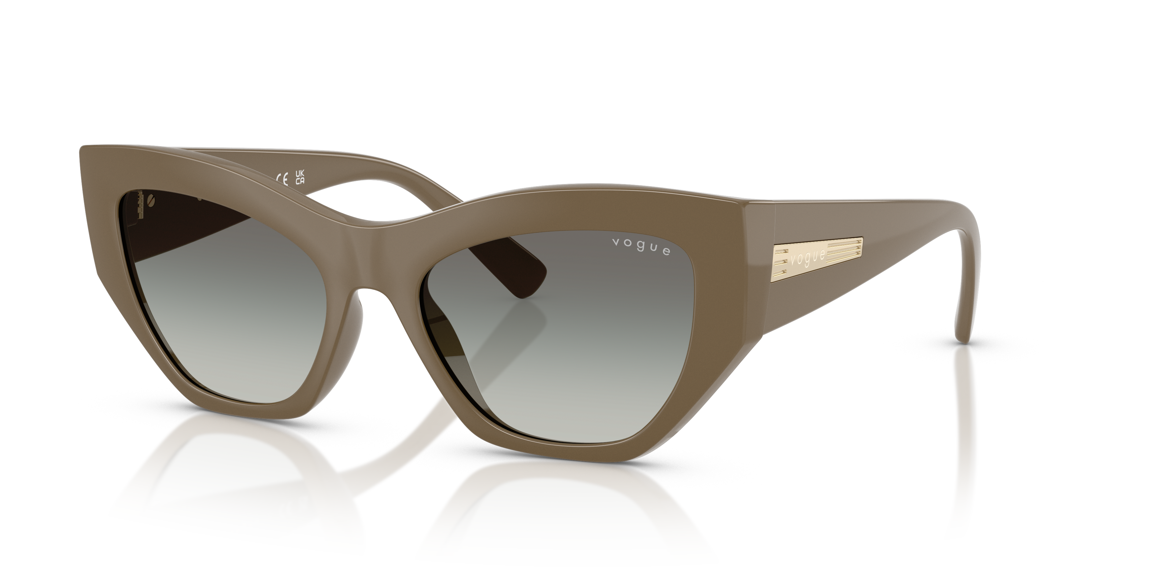 Vogue Eyewear VO5607S M (53 - 18) con Cristales Gris y Montura Marrón ...