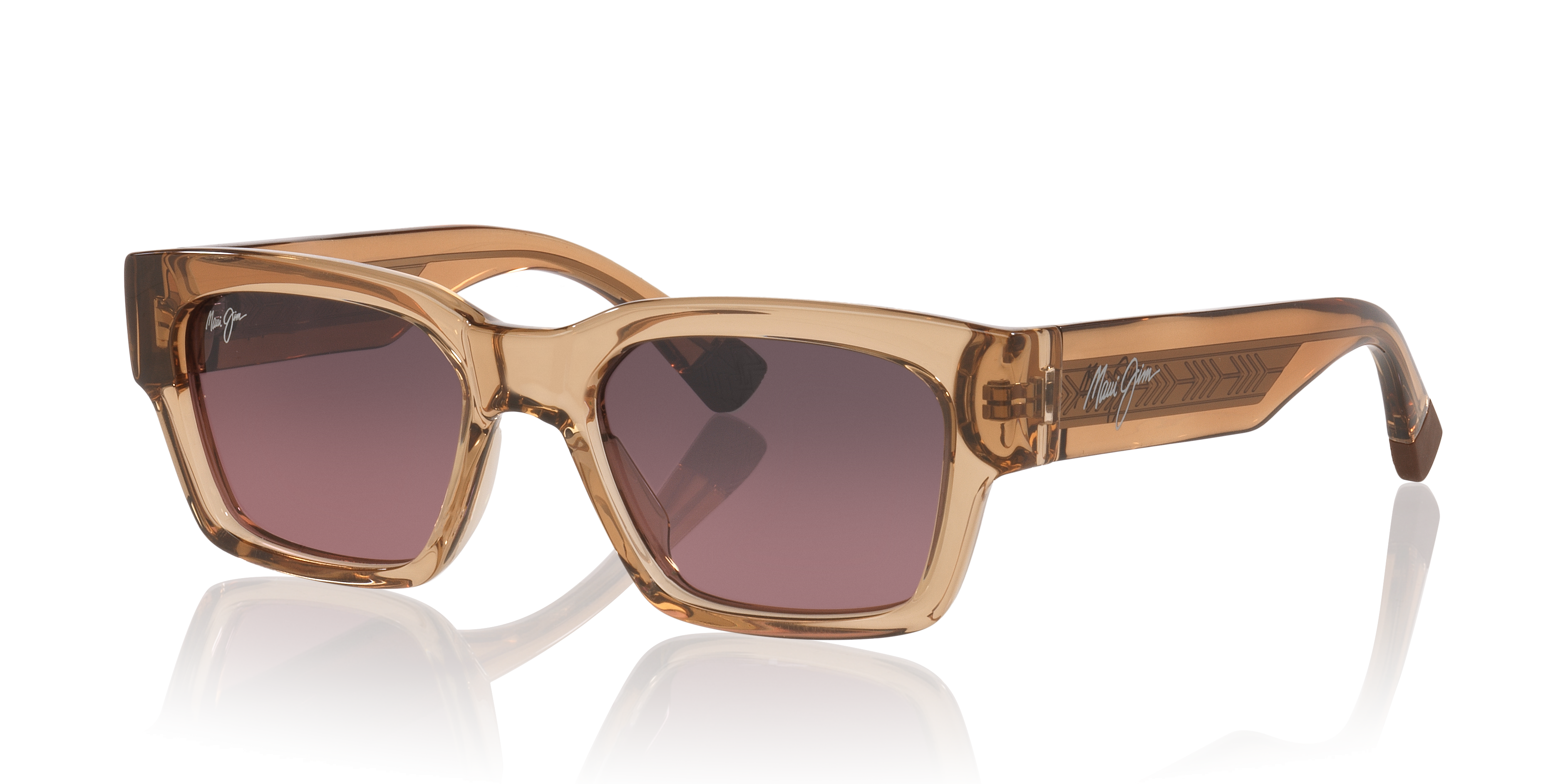 Maui Jim MJ0642S S (53 - 18) with Pink lenses and Brown frame ...