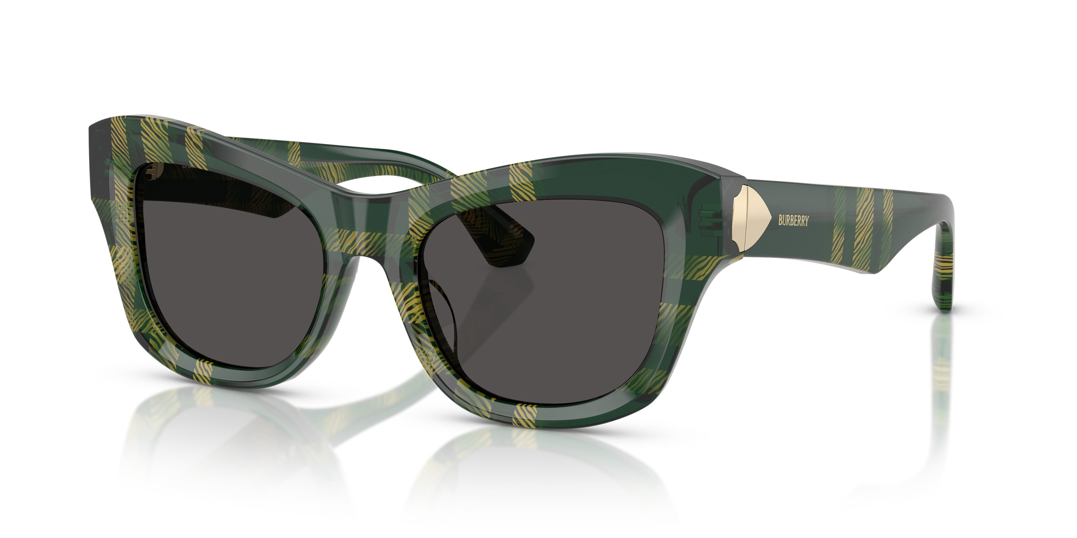 Burberry BE4442U M (51 - 19) with Grey lenses and Green frame ...