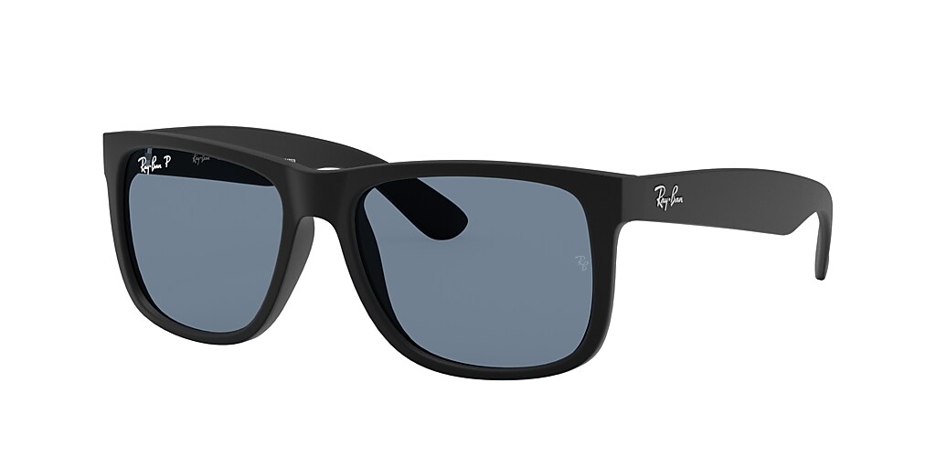 Ray-Ban RB4165F Justin Classic 55 Blue & Black Polarized Sunglasses ...