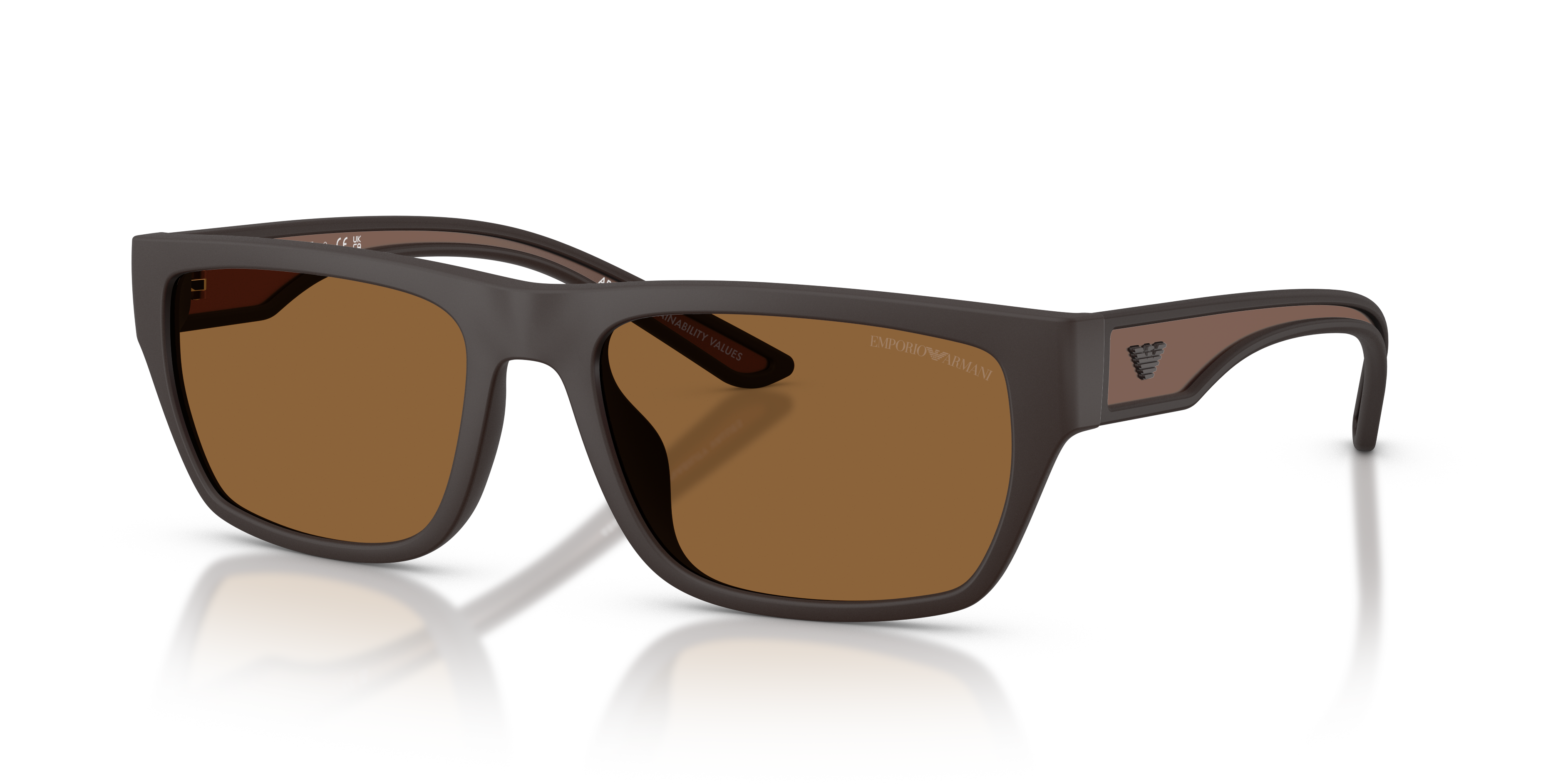 Emporio Armani EA4267U XL (57 - 18) con Cristales Marrón y Montura ...