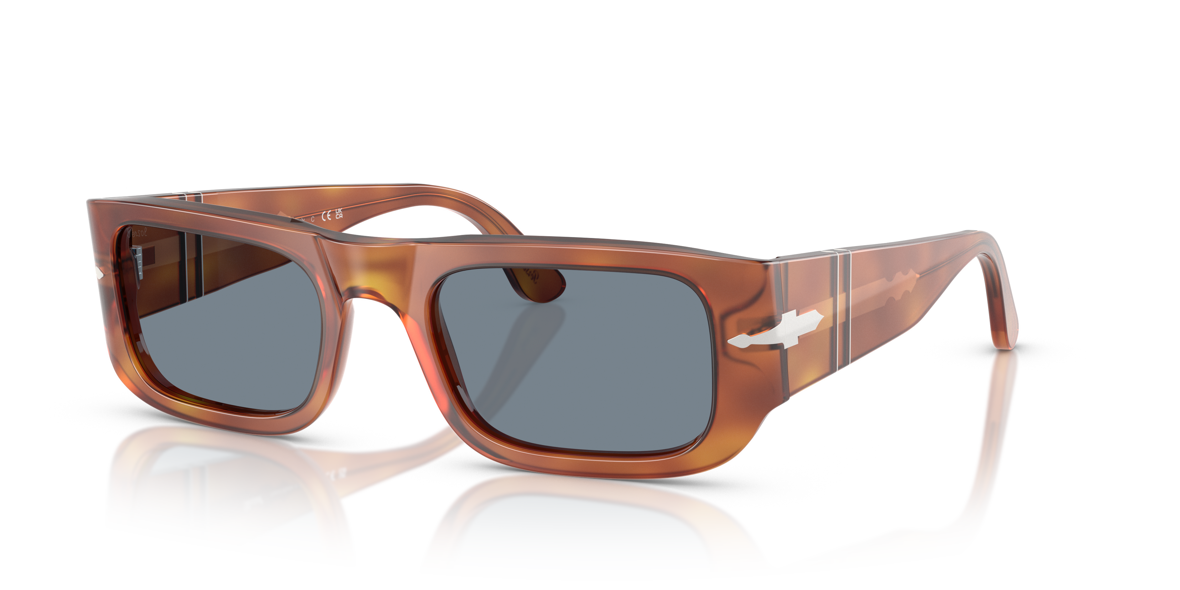Persol PO3362S M (52 - 21) with Blue lenses and Brown frame | Sunglass Hut®