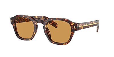 Prada PR A16S 49 Light Brown Photo & Magma Tortoise Sunglasses ...