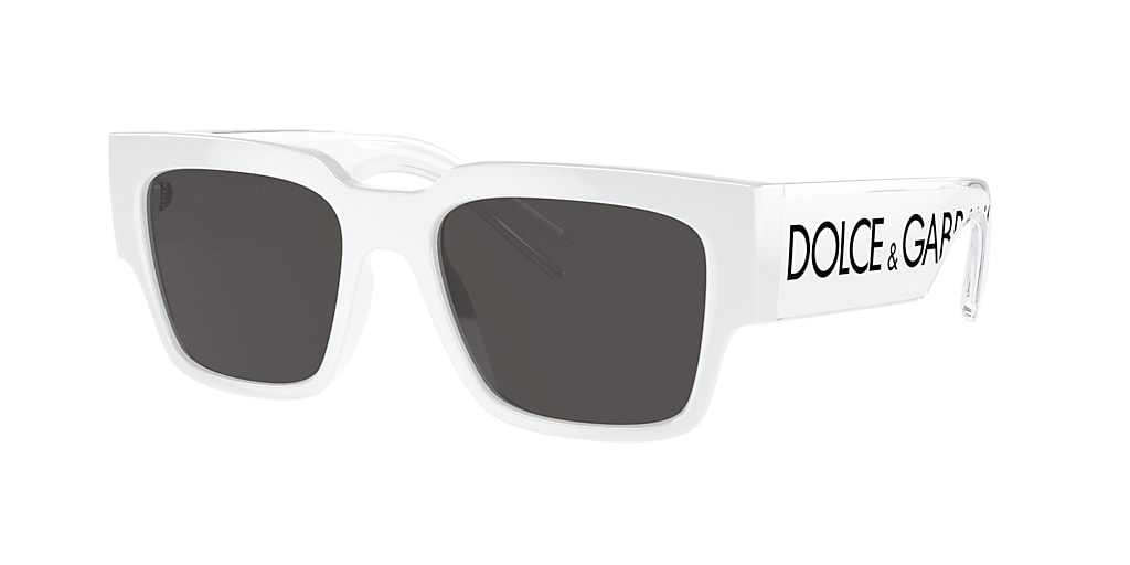 Dolce&Gabbana DG6184 52 Dark Grey & White Sunglasses | Sunglass Hut USA