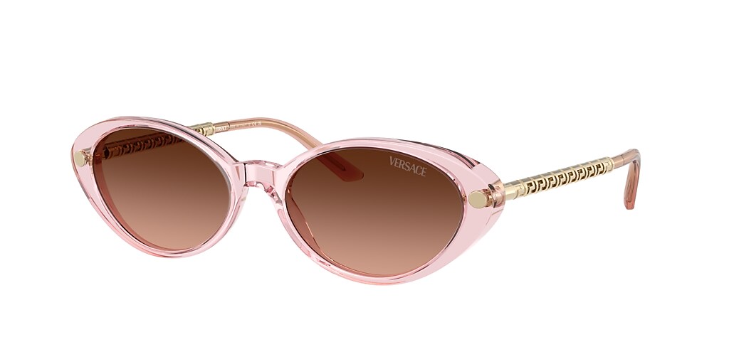 Versace VE4469 54 Pink Gradient Grey & Pink Transparent Sunglasses ...