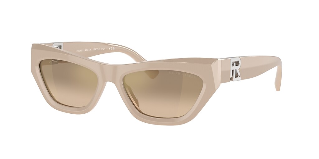 Ralph Lauren RL8218U The Kiera 55 Flash Gold & Solid Beige Sunglasses ...