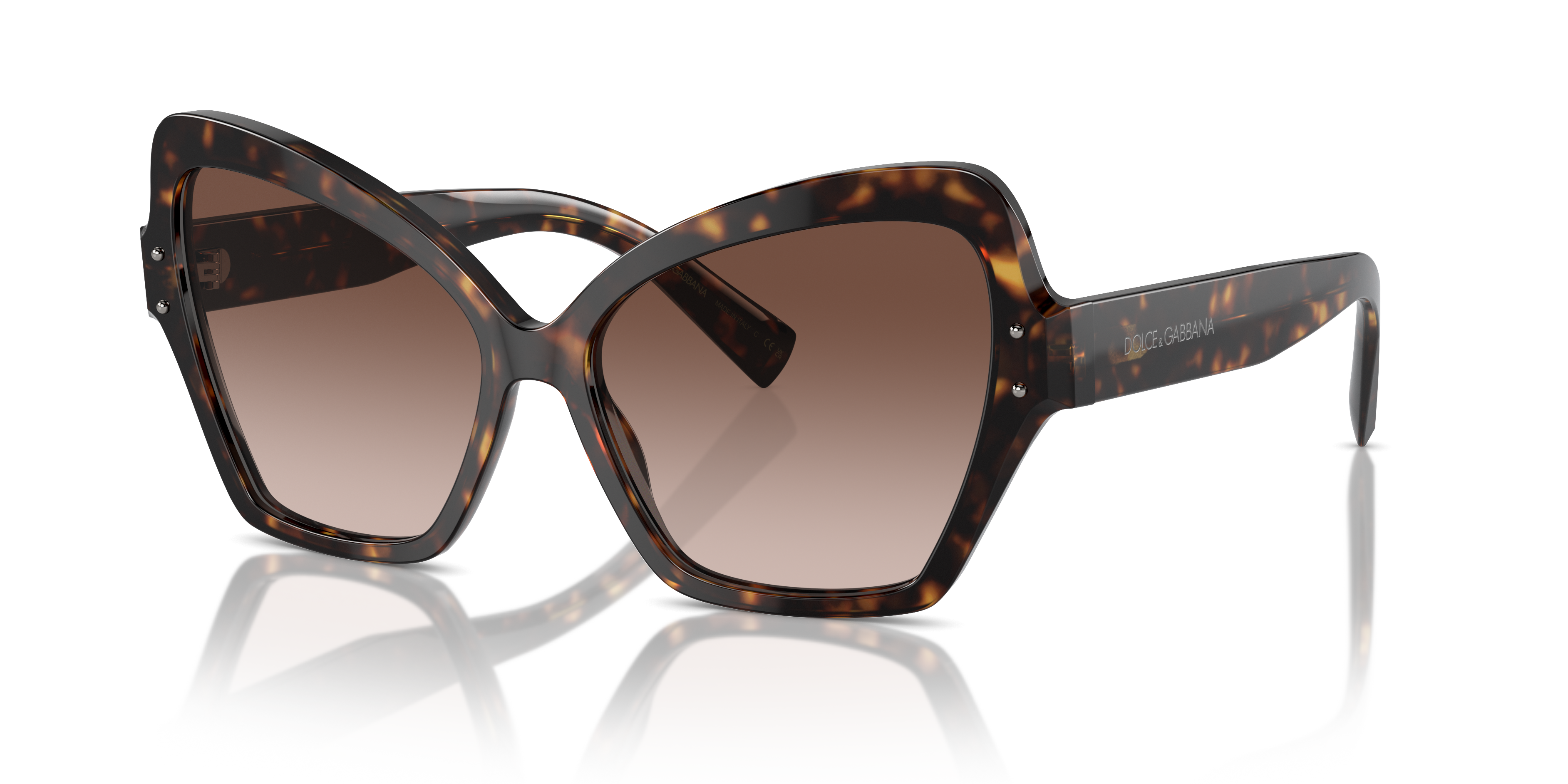 Dolce&Gabbana DG4463 L (56 - 15) com Lentes Marrom e Armação Tartaruga ...