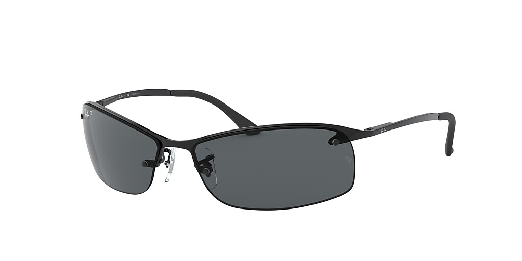 Ray-Ban RB3183 63 Dark Grey & Black Polarized Sunglasses | Sunglass Hut USA