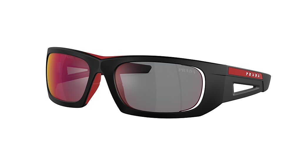 Prada Linea Rossa PS 02YS 59 Dark Grey Mirror Blue/Red & Matte Black ...