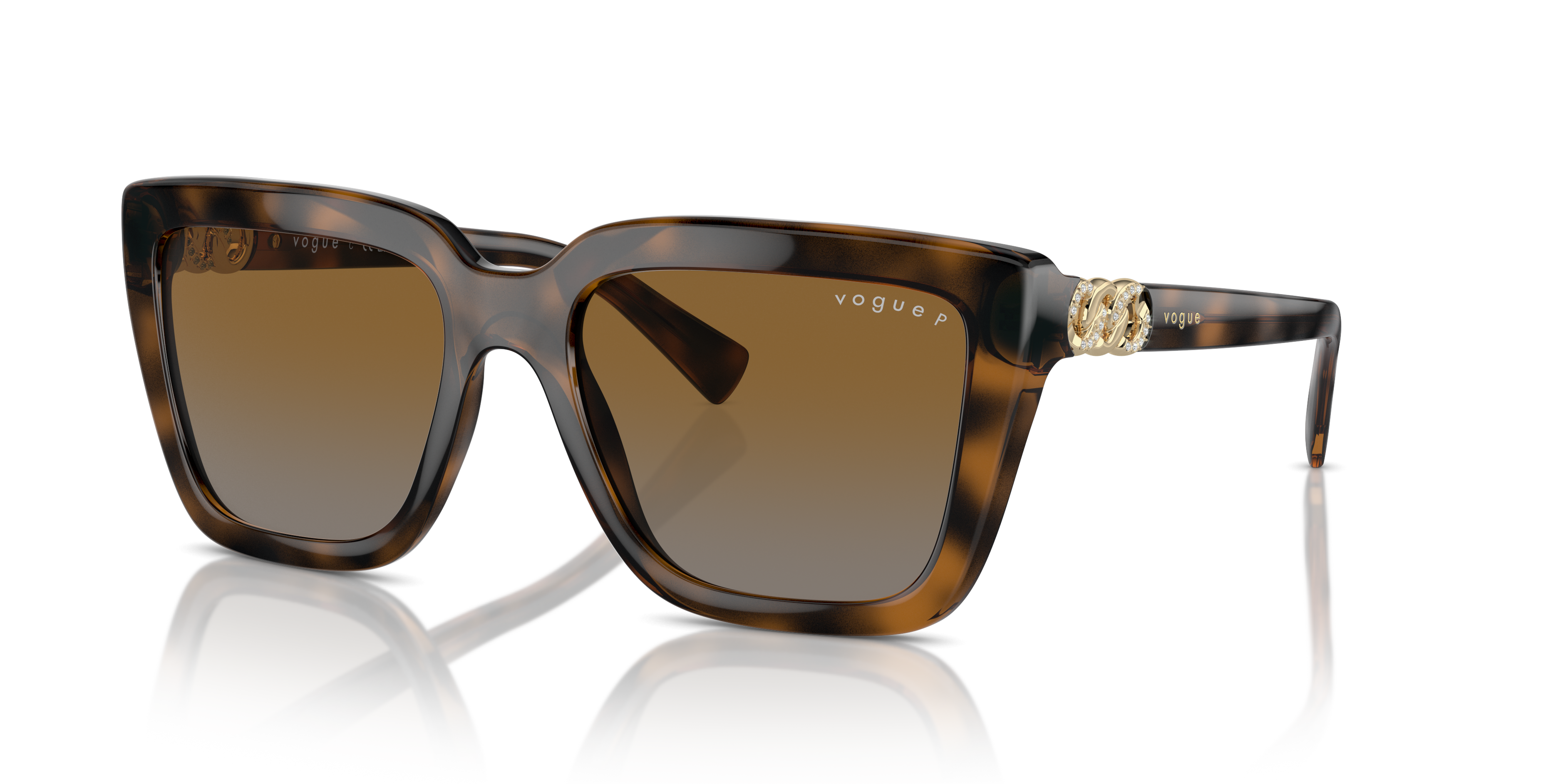 Vogue Eyewear VO5575SB L (55 - 18) with Brown lenses and Brown frame ...