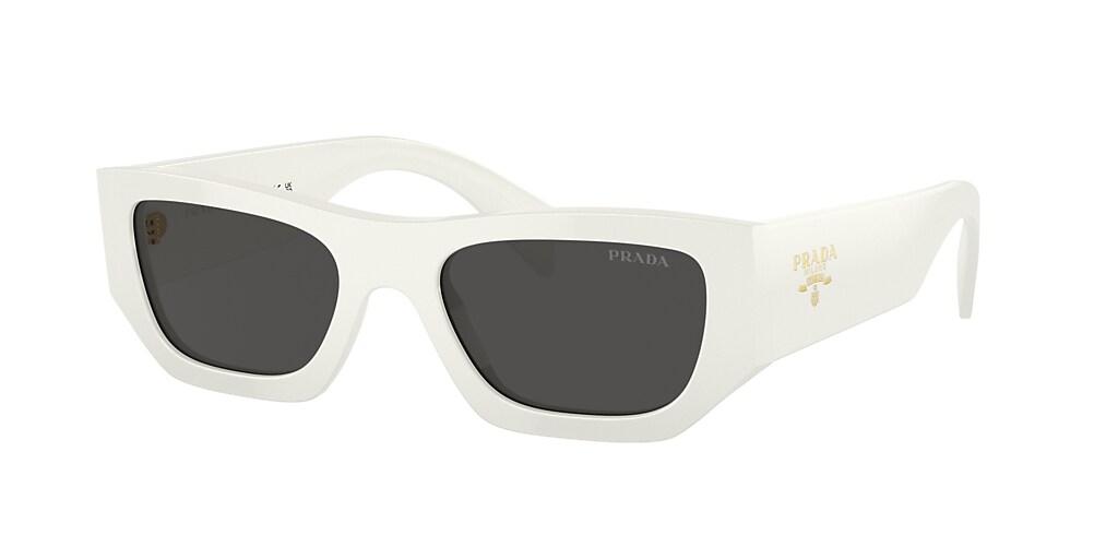 Prada PR A01S 53 Dark Grey & White Sunglasses | Sunglass Hut USA
