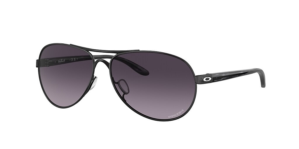 Oakley Oo4079 Feedback 59 Prizm Grey Gradient And Satin Black Sunglasses