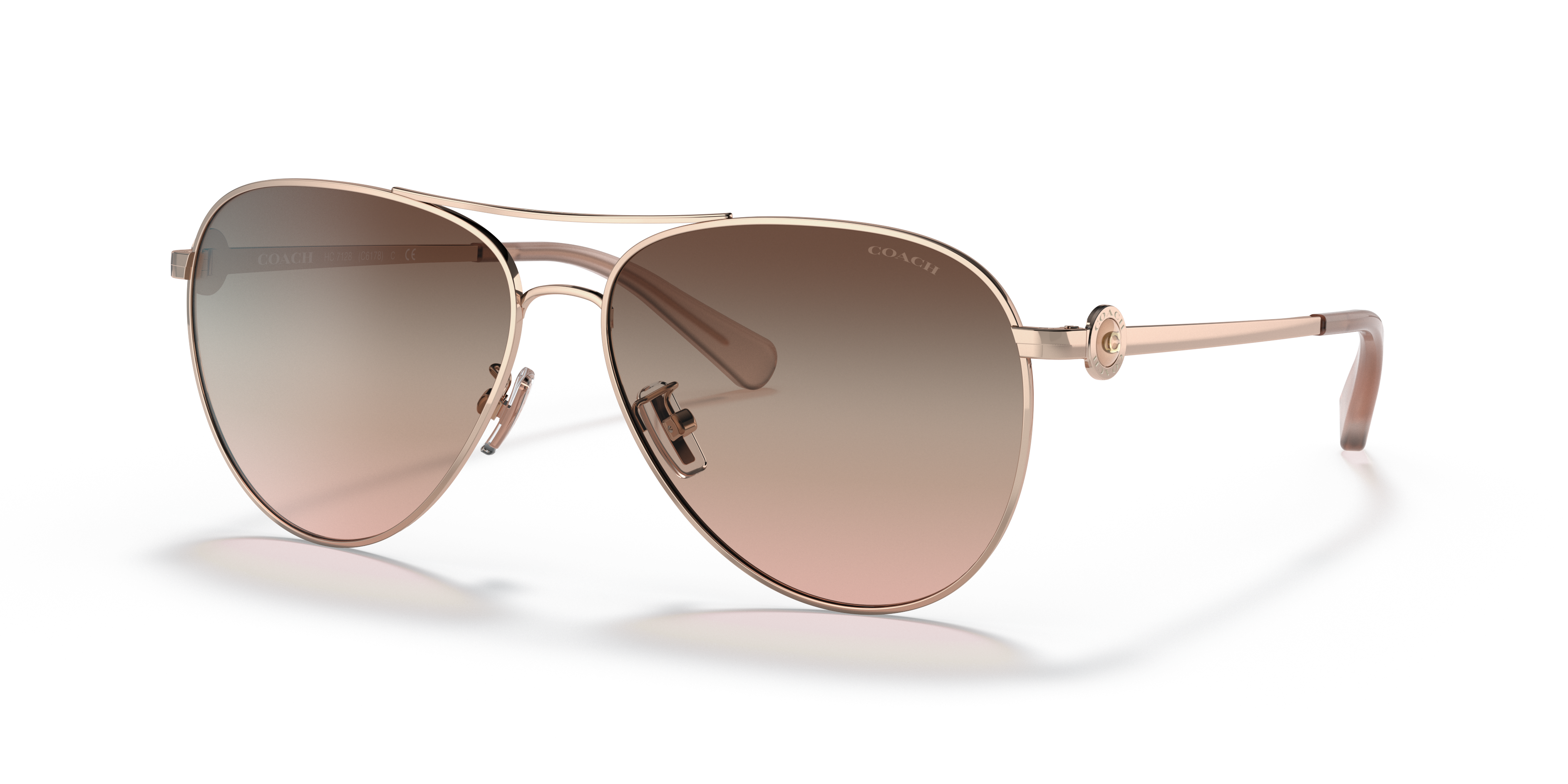 Coach C6178 L (58 - 14) with Brown lenses and Gold frame | Sunglass Hut®