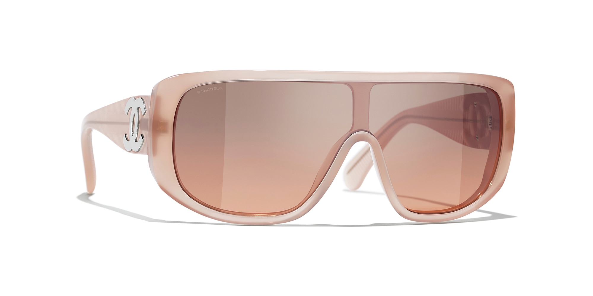Chanel Shield Sunglasses CH5495 M (0 - 131) with Pink lenses and Red ...