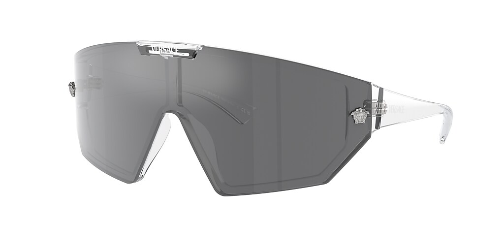 Versace VE4461 01 Grey Mirror Black/Mirror Blue Violet & Crystal ...