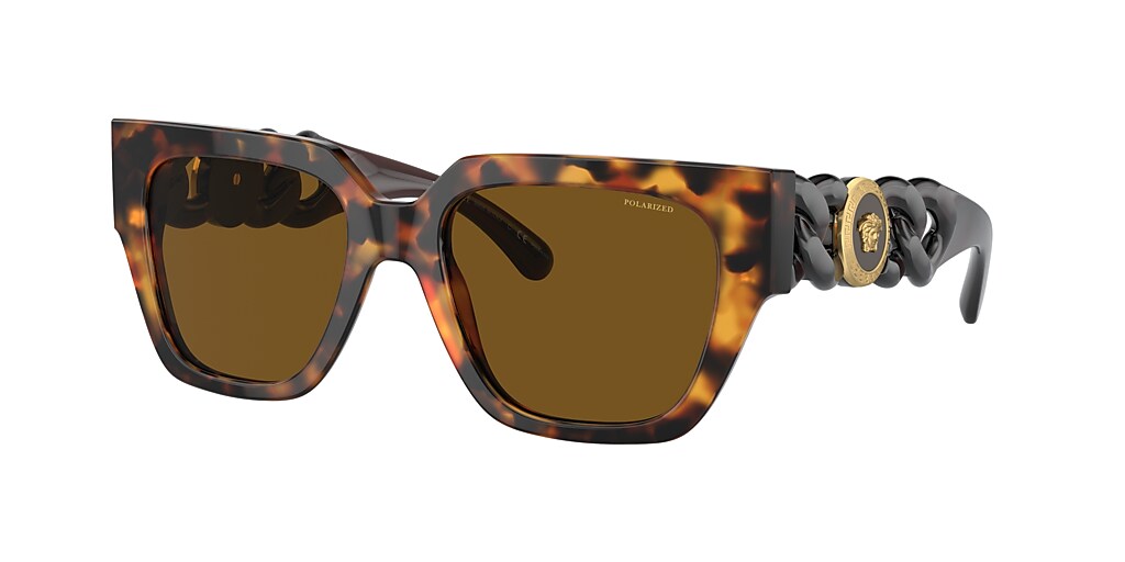 Versace Ve4409 53 Dark Brown Polarized And Havana Polarized Sunglasses