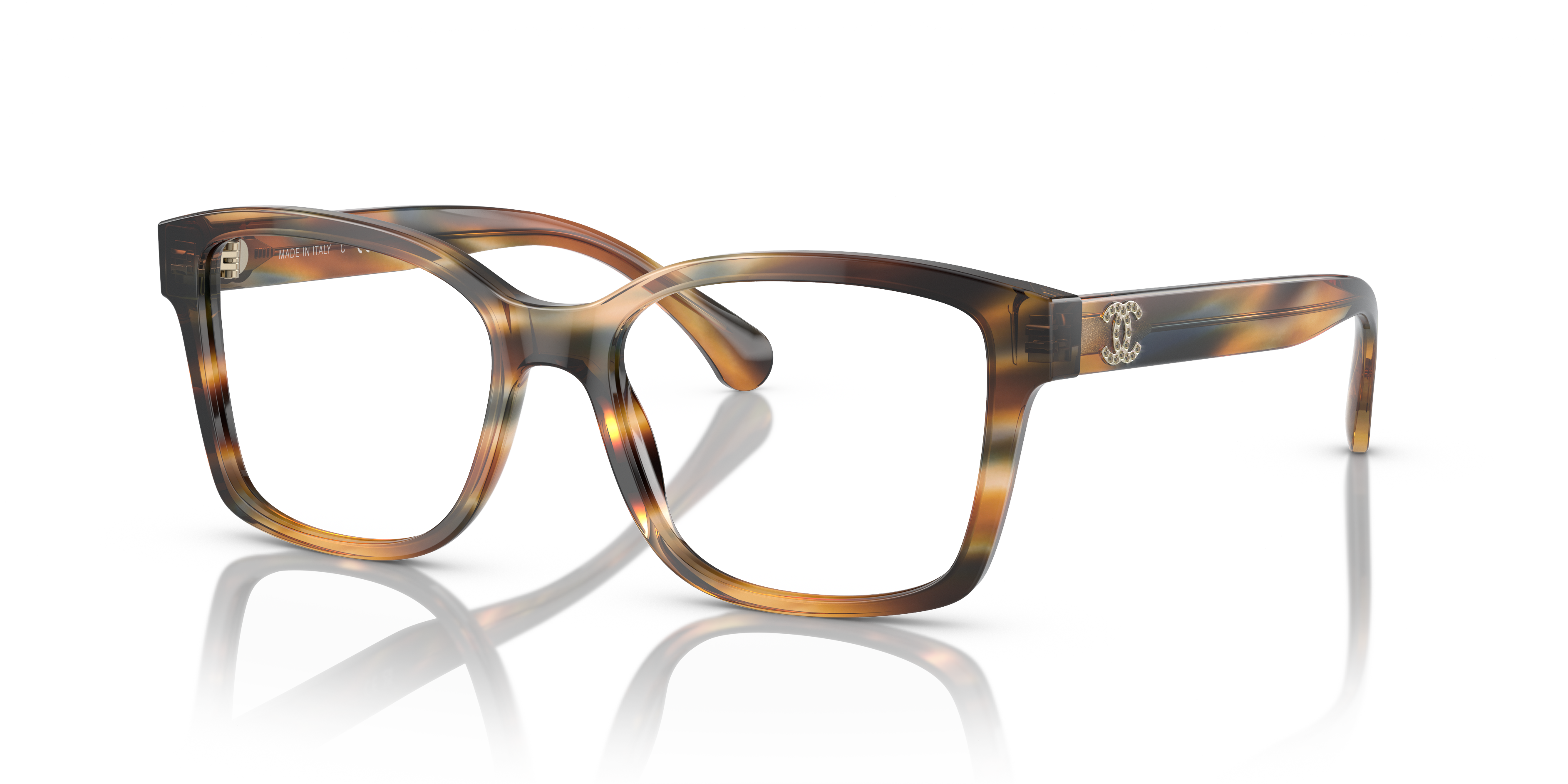 Chanel Square Eyeglasses CH3451B S (51 - 17) with Transparent lenses ...