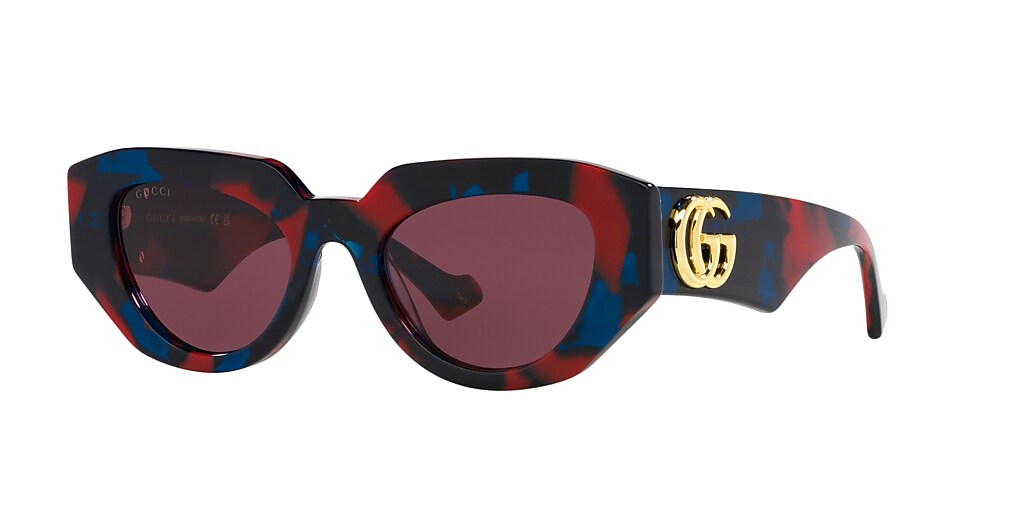 Gucci GG1421S 51 Purple & Tortoise Sunglasses | Sunglass Hut USA