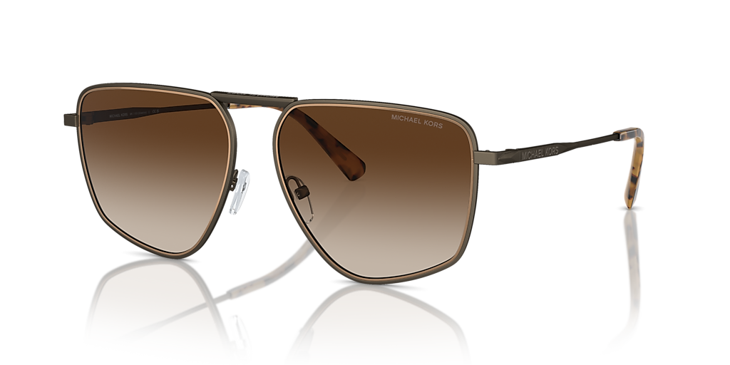 MICHAEL KORS MK1153 Silverton Matte Husk Man Sunglasses Brown Gradient Lens