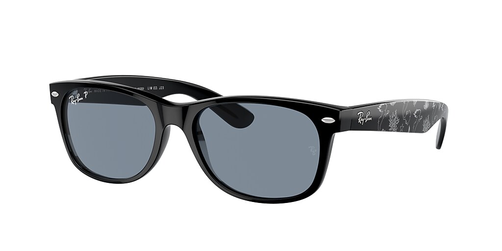 Ray-Ban RB2132 New Wayfarer The Little Mermaid 55 Blue & Black ...